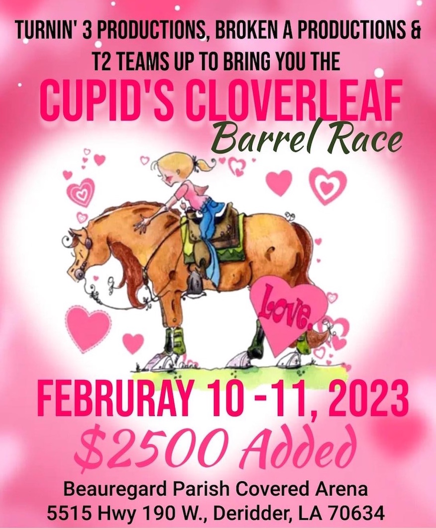 2023 Cupid’s Clover Leaf Draw – eBarrelracing Results